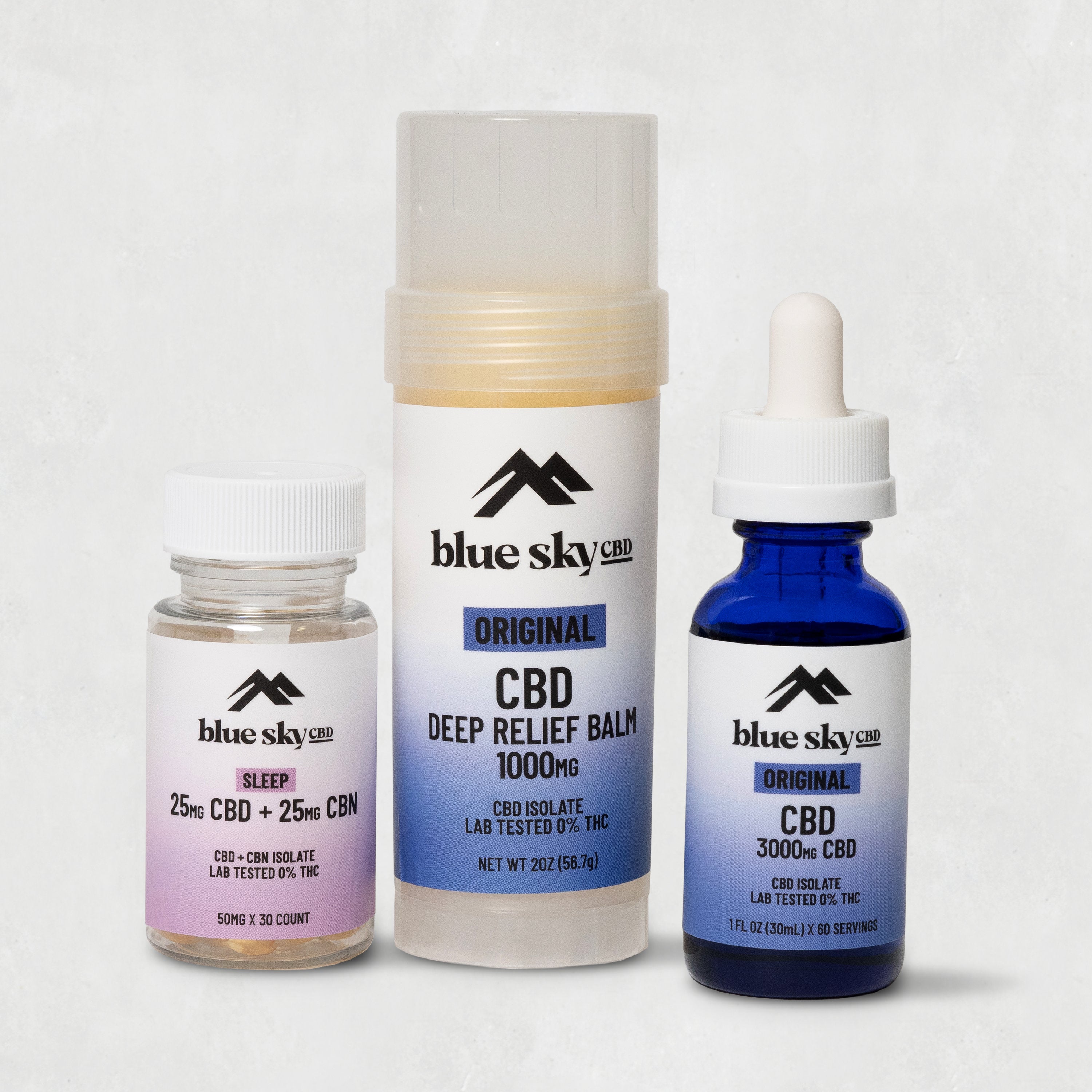 Original CBD Products Bundle (Gel, Balm & Oil) | Blue Sky CBD